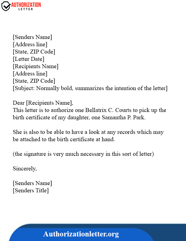 Free Sample Authorization Letter To Collect Passport Free Sample Authorization Letter To Collect Passport
