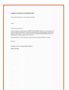 Free Sample Authorization Letter Template For SSS | Authorization Letter