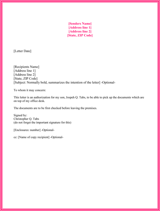 Authorization Letter Sample To Act On Behalf To Process Documents Authorization Letter Sample To Act On Behalf To Process Documents